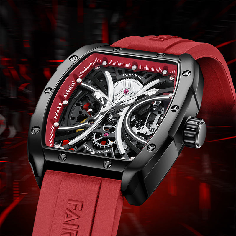 Men Watch Waterproof Skeleton Automatic Wrist Luxury Mechanical Mens W ...